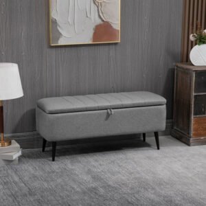 Wide Rectangular Storage Ottoman - Empire Furniture